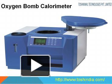 PPT – Oxygen bomb calorimeter PowerPoint presentation | free to ...