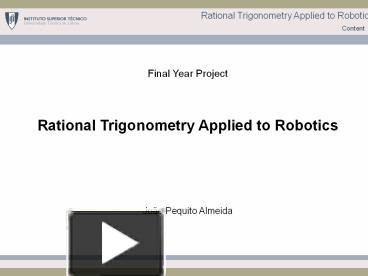 PPT – Rational Trigonometry Applied to Robotics PowerPoint presentation ...