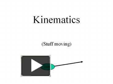 Kinematics presentation | free to view