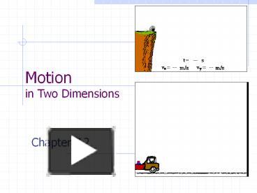 Motion in Two Dimensions presentation | free to download