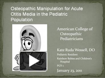 PPT – American College of Osteopathic Pediatricians PowerPoint ...
