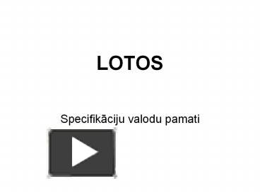 LOTOS presentation | free to download