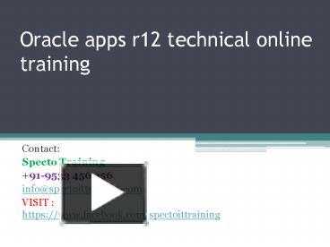 PPT – Oracle apps r12 technical online training institute PowerPoint ...