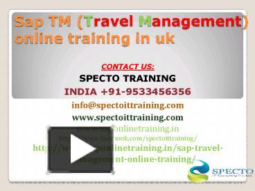 PPT – sap tm(travel management)online training in uk PowerPoint ...