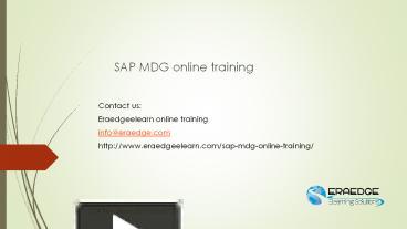 SAP MDG overview presentation | free to download