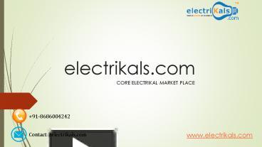 PPT – AMCO Electrical products | electrikals.com PowerPoint ...