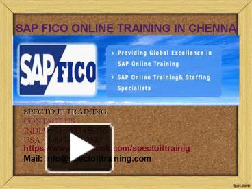 PPT – Sap Fico online training in Chennai PowerPoint presentation ...