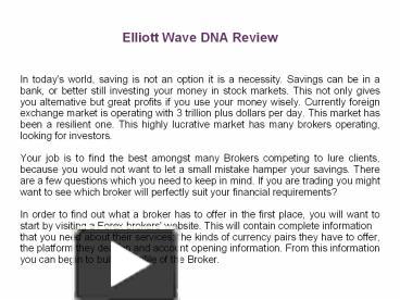 Elliott Wave DNA Review presentation | free to download