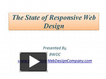 PPT – The State of Responsive Web Design PowerPoint presentation | free ...