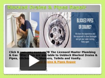 PPT – Blocked Drains & Pipes Repair PowerPoint presentation | free to ...