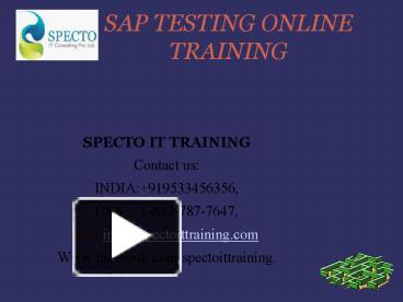 PPT – QUALITY SAP TESTING ONLINE TRAINING (1) PowerPoint presentation ...