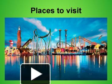 Places to visit presentation | free to download