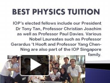 PPT – Physics Tuition PowerPoint presentation | free to download - id ...
