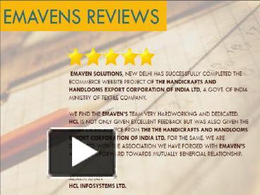 eMavens Reviews - HCL presentation | free to download