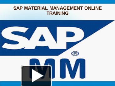 PPT – sap mm online training in india PowerPoint presentation | free to ...