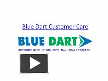 Blue dart Info presentation | free to download
