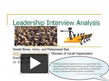 Leadership Interview Analysis presentation | free to download