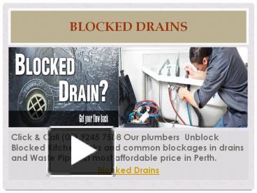 PPT – Blocked Drains PowerPoint presentation | free to download - id ...