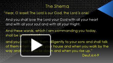 The Shema presentation | free to view