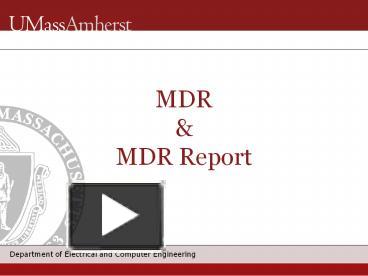 MDR presentation | free to download