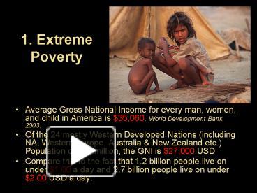 1' Extreme Poverty presentation | free to view