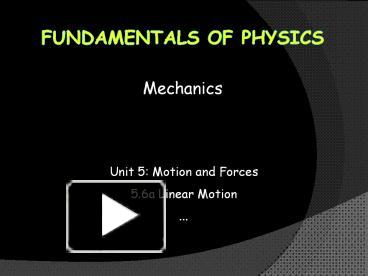 Fundamentals of physics presentation | free to download
