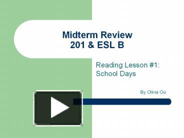 PPT – Midterm Review 201 PowerPoint presentation | free to view - id ...