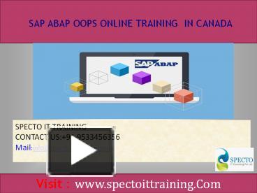 PPT – SAP ABAP OOPS ONLINE TRAINING IN CANADA PowerPoint presentation ...