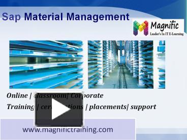 SAP MM ONLINE TRAINING IN INDIA presentation | free to download