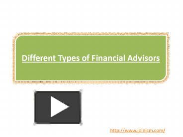 PPT – Different Types of Financial Advisors PowerPoint presentation ...