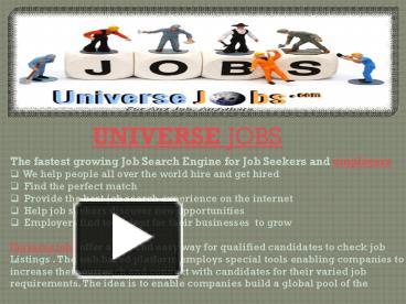 Uj Jobs presentation | free to download