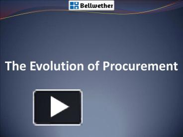 The Evolution of Procurement presentation | free to download
