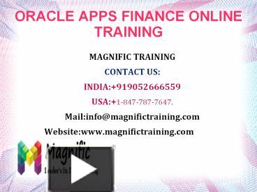 PPT – Oracle Apps Finance Online Training in Uk PowerPoint presentation ...