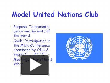PPT – Model United Nations Club PowerPoint presentation | free to ...