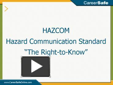 HAZCOM presentation | free to view
