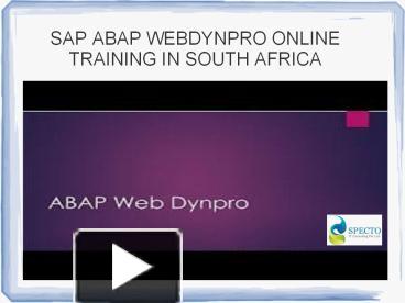 PPT – sap abap webdynpro online training in south africa PowerPoint ...