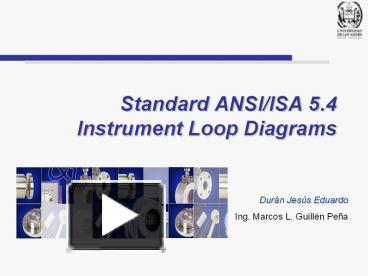 Standard ANSI/ISA 5.4 Instrument Loop Diagrams presentation | free to view