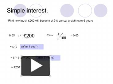 PPT – Simple interest. PowerPoint presentation | free to view - id ...