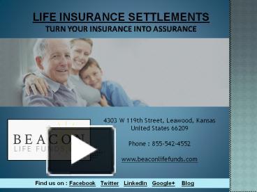 PPT – Life Insurance Settlements by Beacon PowerPoint presentation ...