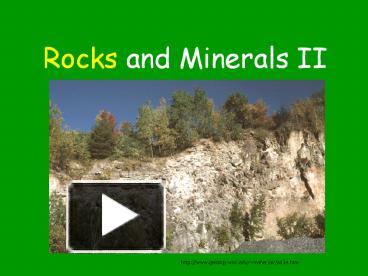 Rocks and Minerals II presentation | free to download