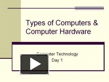 Types of Computers presentation | free to view