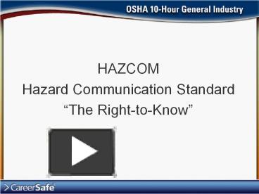 HAZCOM presentation | free to view