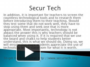 securtech.org presentation | free to download