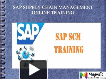 SAP SCM online training Maaysia presentation | free to download