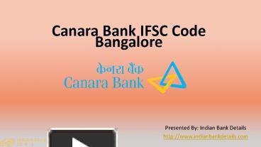 PPT – SWIFT code for canara bank in bangalore PowerPoint presentation ...