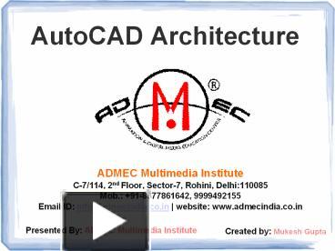 AutoCAD Architecture presentation | free to download