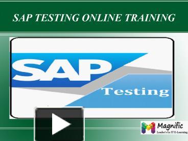 PPT – SAP TESTING online training in USA PowerPoint presentation | free ...