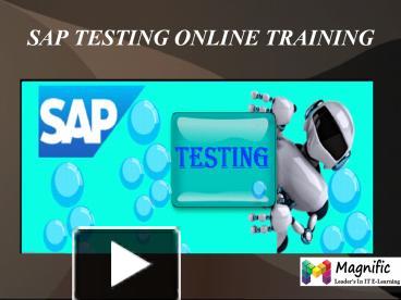 PPT – SAP TESTING online training in UK PowerPoint presentation | free ...