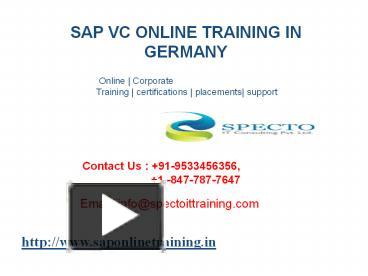 PPT – sap vc online training in germany (1) PowerPoint presentation ...