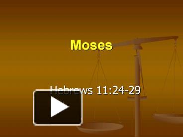 Moses presentation | free to download